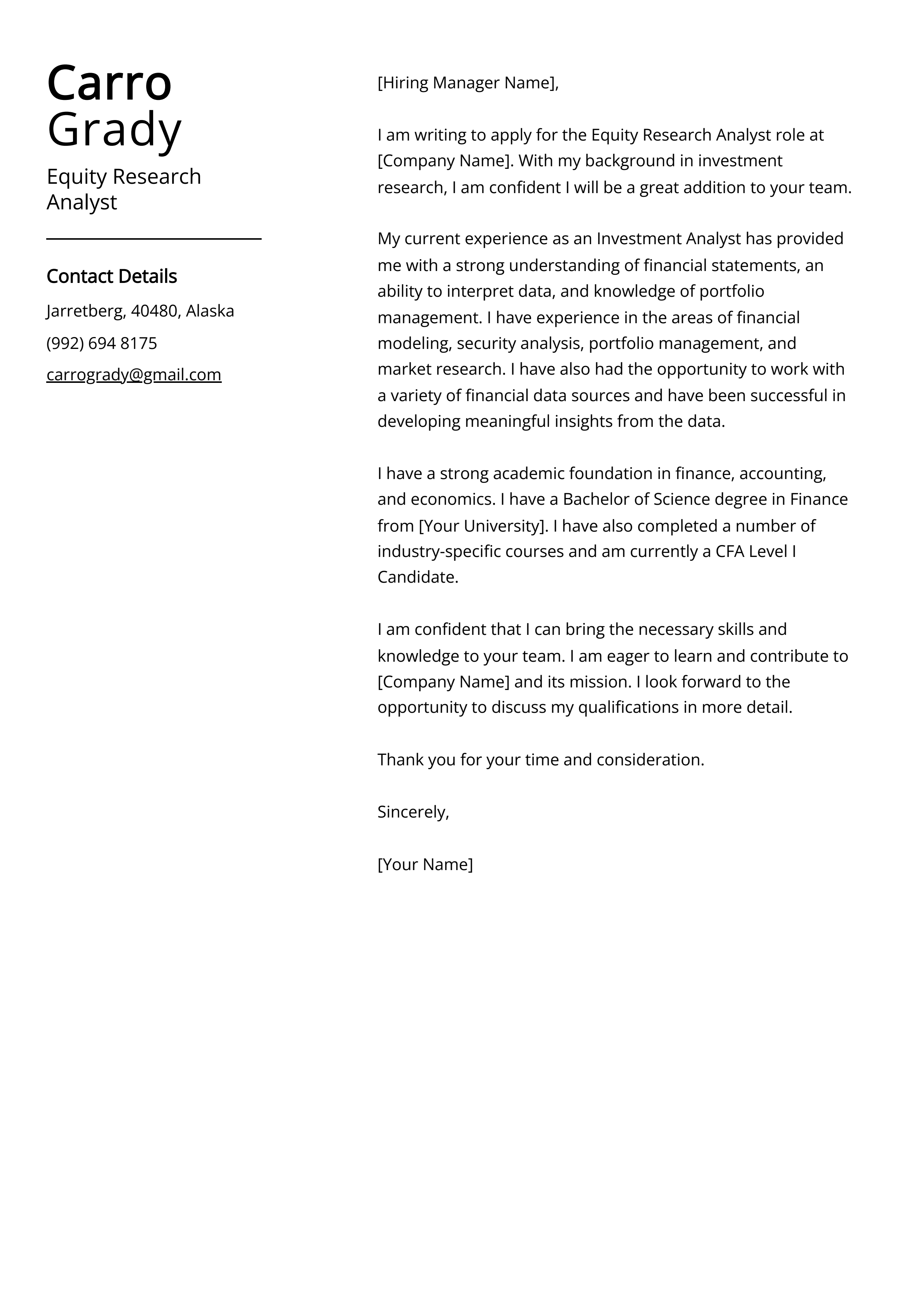 Equity Research Cover Equity Research Cover