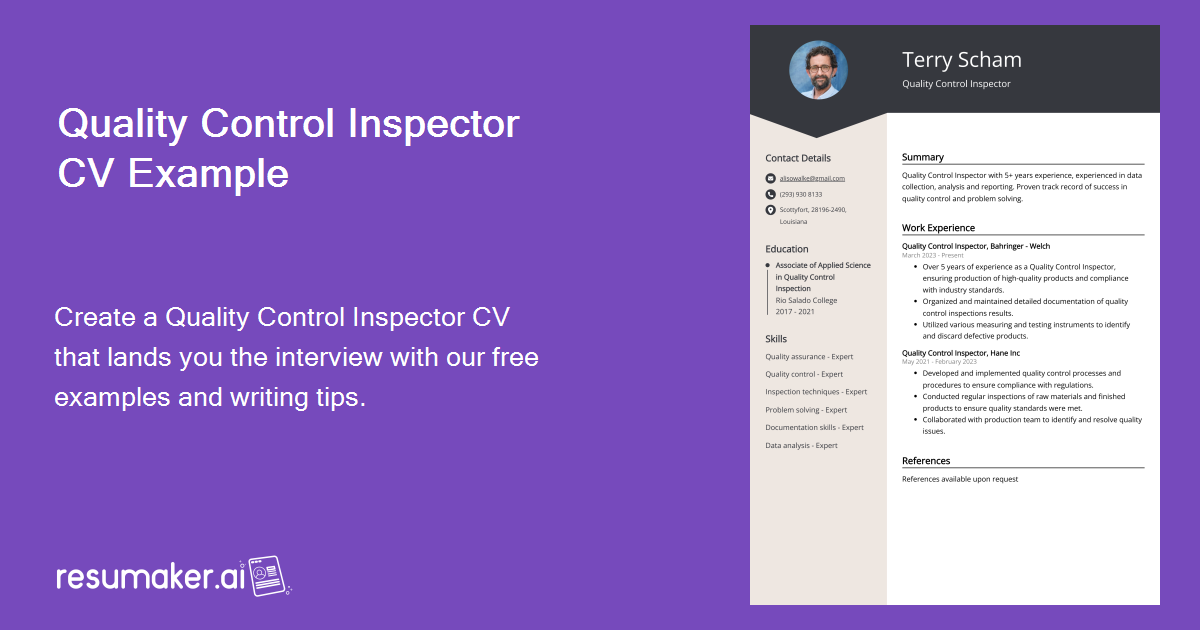 Quality Inspector Resume